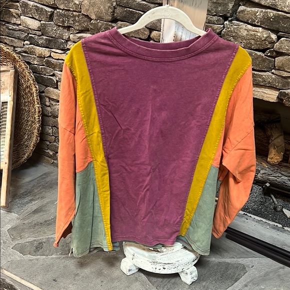 easel | Tops | Colorblock Long Sleeve Top | Poshmark